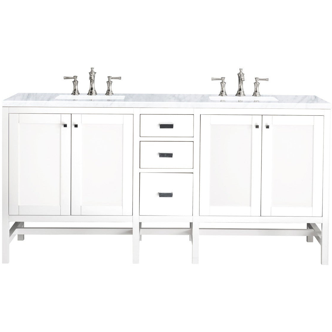 James Martin Addison 72" Glossy White Double Vanity